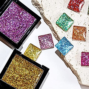 Glitter Tray Set Nail Glitter Solid Powder Eye Shadow Powder Fine Glitter Glitter Nail Powder Nail Accessories DIY Nail Accessories Suitable for Women Nail Salon Dampen Dish for Nails