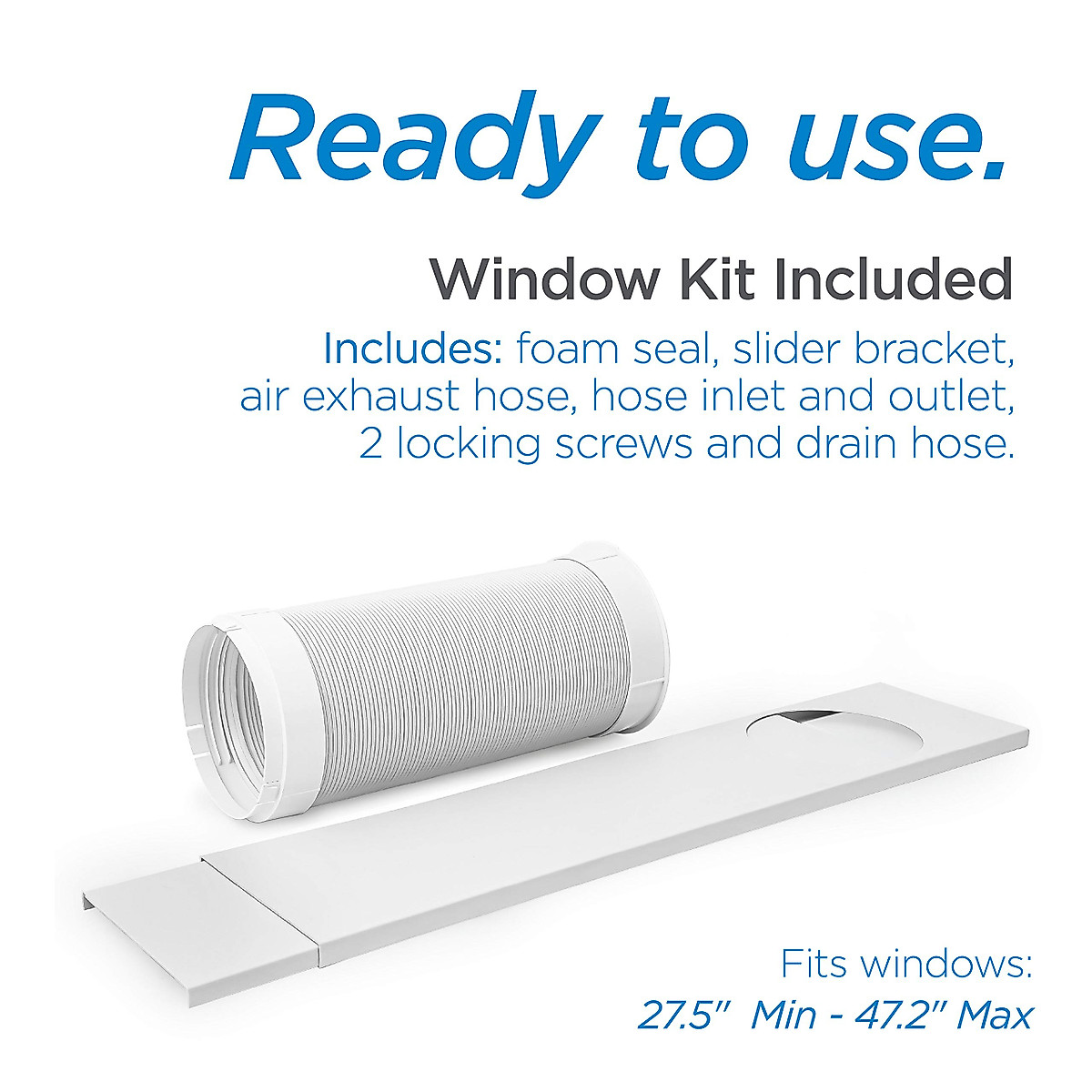 BLACK+DECKER 12,000 BTU Portable Air Conditioner with Remote Control, White