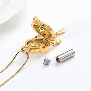 Minicremation Cremation Jewelry for Ashes Dream Catcher Urn Necklace for Loved One's Ashes Tree with leaves Keepsake Necklace for Women Men(Customize)