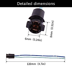 HUIQIAODS 4PCs T5 73 74 Twist Lock Socket for Dashboard Instrument Panel Cluster Plug Lamp Dash Light Bulb Base 4PCS (T5 SOCKET)