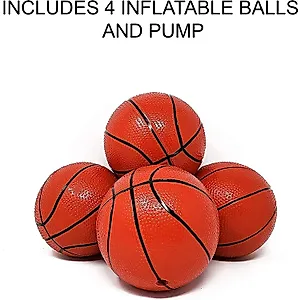 Kids Basketball Hoop Arcade Game, with 4 Balls Air Pump - Indoor Toy Basketball Shooting System - Fun for All Ages - Toys Sports for Boys and Girls