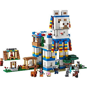 LEGO Minecraft The Llama Village Farm House Toy Building Set 21188, Minecraft Gift Idea for Kids, Boys, Girls Age 9+ Years Old, Create a Minecraft Village with 6 Customizable Buildings and Minifigures