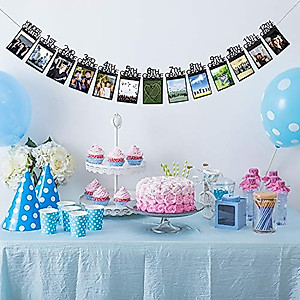 INNORU Graduation Photo Banner, Black 1st - 12th Grade Banner Congrats Graduate Sign - Grad Photo Props Decorations Supplies