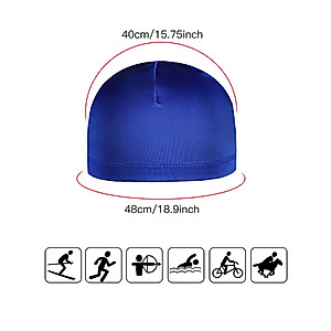 SATINIOR 9 Pieces Skull Caps Helmet Liner Running Hats Sweat Wicking Hats Cycling Caps for Men Women (Grey, Dark Blue, Black)