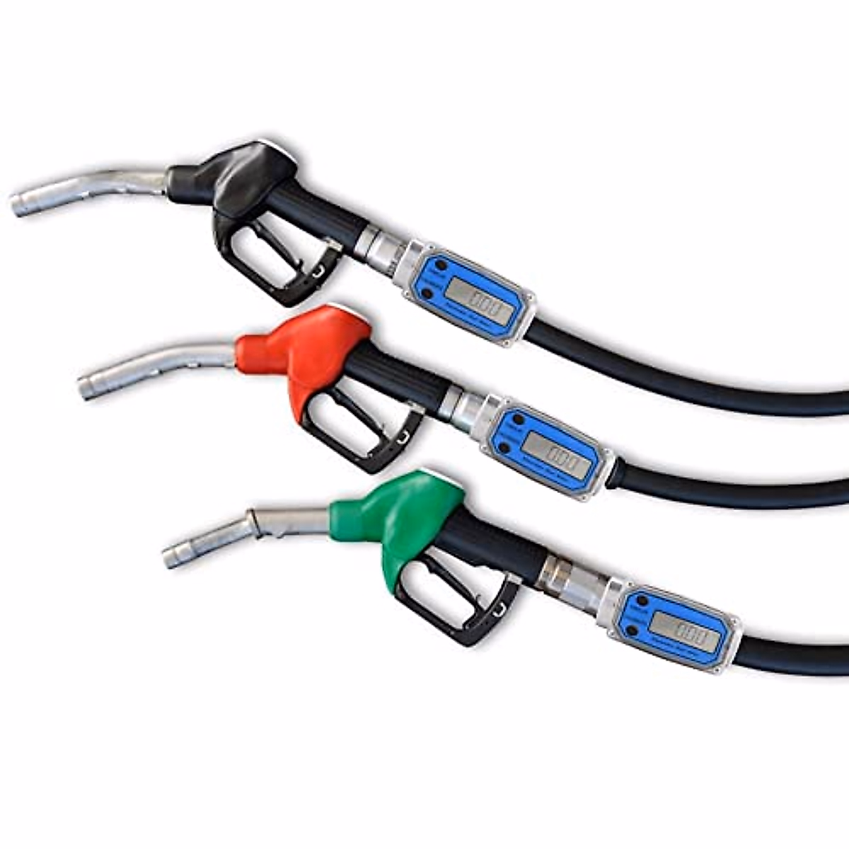 1″ Digital Turbine Flow Meter, Gas Oil Fuel Flowmeter, Pump Flow Meter Diesel Fuel Diesel Kerosene Line Pipe Counter for Chemicals Water etc(Blue)