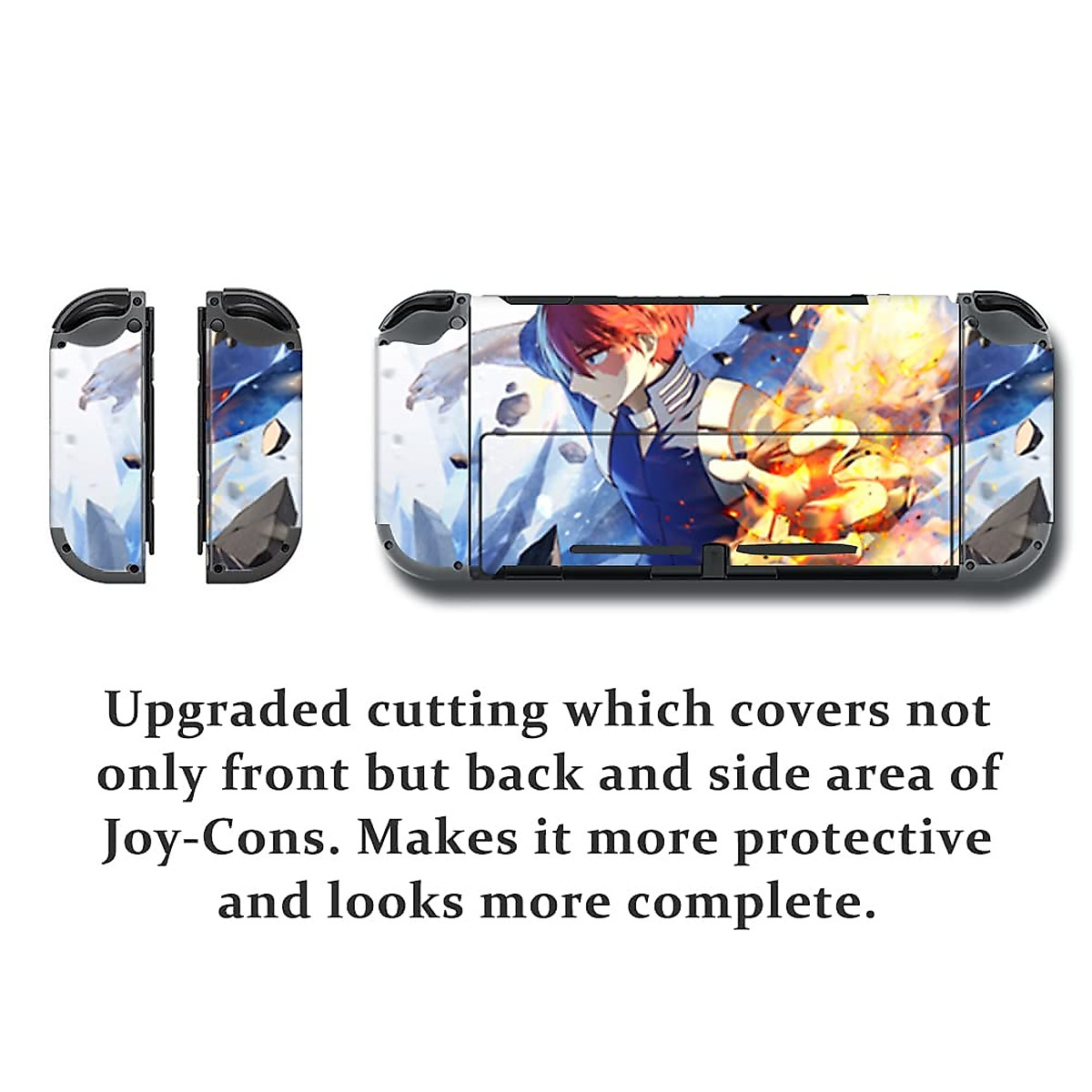 GilGames Protector Skin for Nintendo Switch OLED Model, Stickers Decals Wrap Cover Full Set Protection Faceplate Console Dock