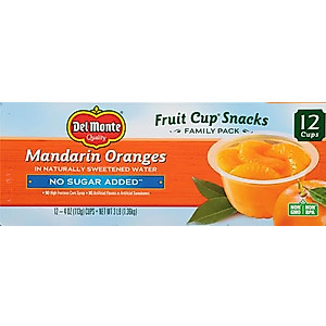 Del Monte, Mandarin Oranges No Sugar Add, 4 Ounce (Pack of 12)