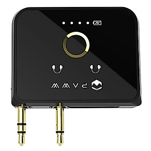 Paww WaveCast Portable Bluetooth 5.0 Audio Transmitter - Fast Charging and Wireless 3.5mm Universal Adapter w/Low Latency - Equipment Link for Audio Receiver, TV, Gaming and Home/Car Music Stereo