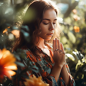 Gbinitail 4Pcs Nature-Inspired Adjustable Silver Ring Set - Platinum-Plated Stackable Rings with Zirconia, Pearl, Twig & Chain Details for a Unique Aesthetic, Size 5.5-7.5