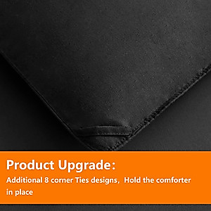 TAIMIT Full Size Comforter Set - 7 Pieces, Bed in a Bag Bedding Sets with All Season Soft Quilted Warm Fluffy Reversible Comforter,Flat Sheet,Fitted Sheet,2 Pillow Shams,2 Pillowcases,Dark Grey