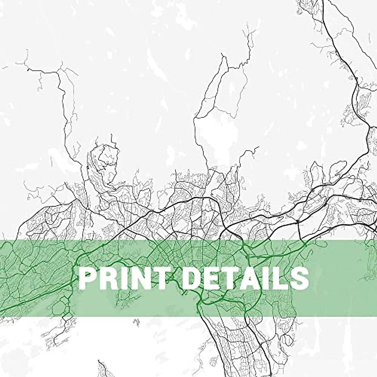 Dear Mapper Oslo Norway View Abstract Road Modern Map Art Minimalist Painting Black and White Canvas Line Art Print Poster Art Print Poster Home Decor (Set of 3 Unframed) (12x16inch)