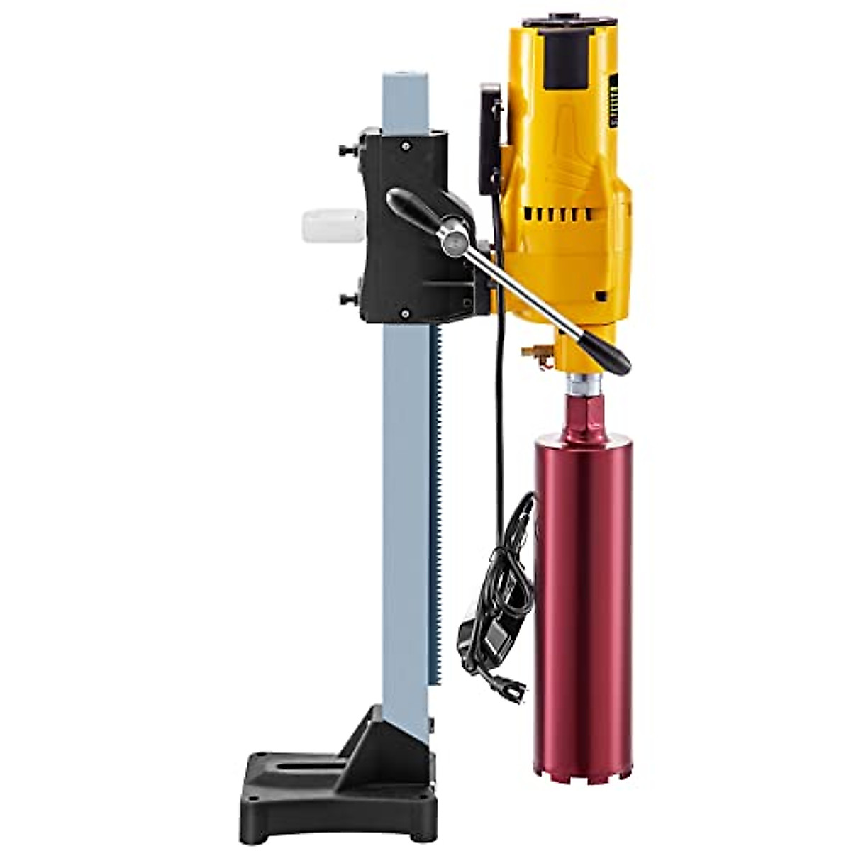 Happybuy 8 Inch/205MM Diamond Core Drilling Machine 3980W Diamond Core Drill Rig with Stand and Drill Bits,Wet Dry Core Drill Rig for Diamond Concrete Drilling Boring (Drill Bit Diameter: 4.25"/108MM)