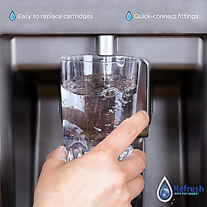 Refresh NSF-53 Premium Replacement Refrigerator Water Filter Compatible with LG LT500P, 5231JA2002A, 5231JA2002A-S, ADQ72910901, ADQ72910902, ADQ72910907 and Kenmore 46-9890 (2 Pack)