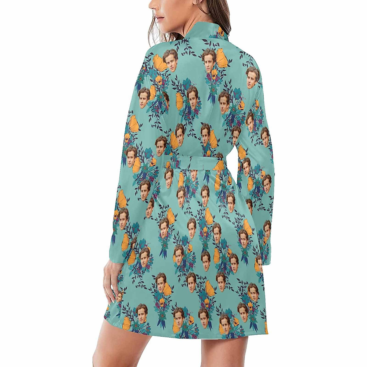 M YESCUSTOM Custom Funny Short Pajama Set - Personalized Christmas Face Pajama Set with Photo, Custom Funny Pajamas Sleepwear for Woman, PJ Set Gift for Women Girlfriend Wife