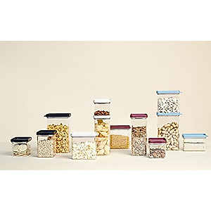 MEPAL, OMNIA 3 Piece Food Storage Box Set for Cereal or Pasta with 3 Lids, Airtight, BPA Free, White, 1 Set