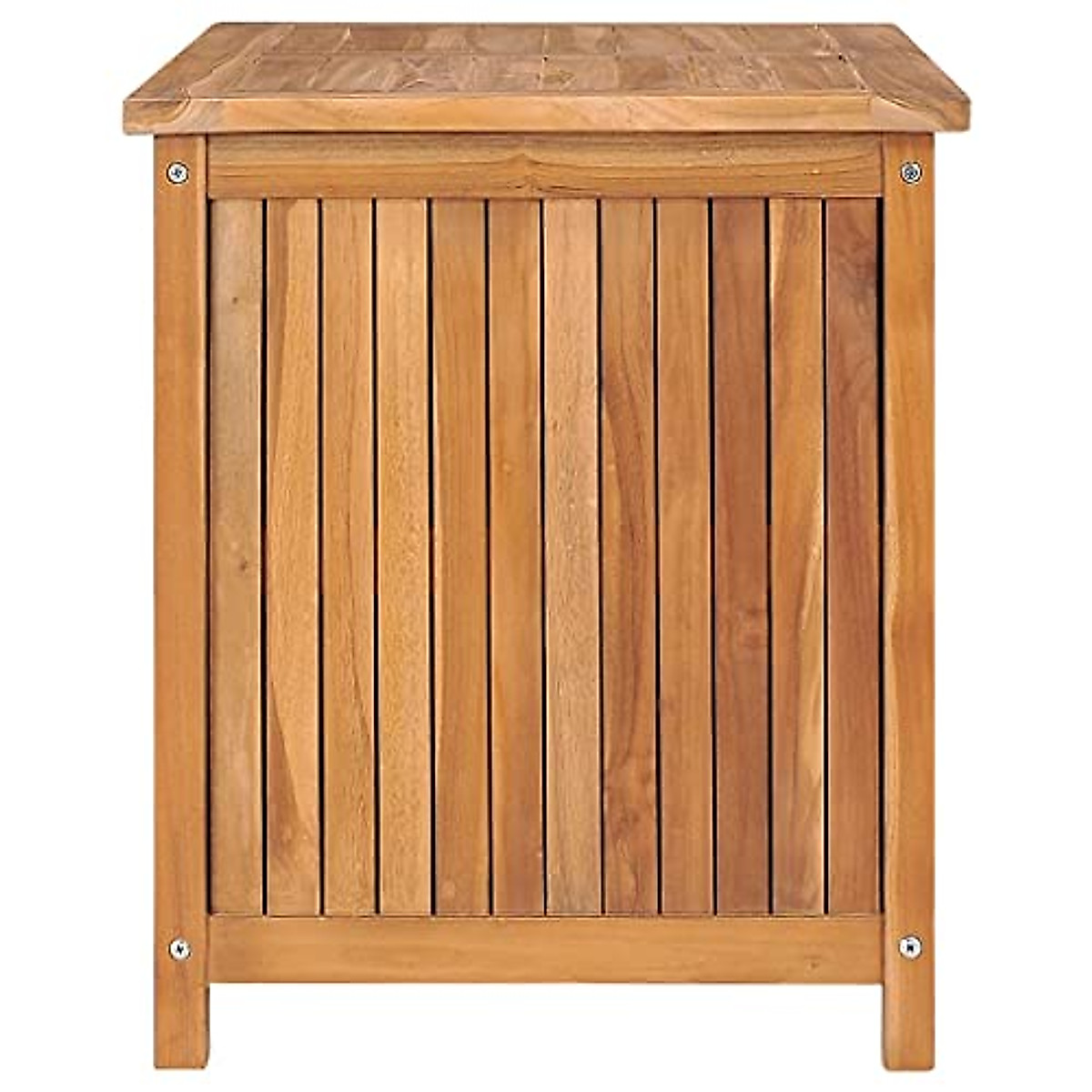 Outdoor Storage Box Teak Wood Garden Deck Box Storage Container Patio Backyard Poolside Balcony Furniture Decor, 35.4"x19.7"x22.8" Solid Teak Wood