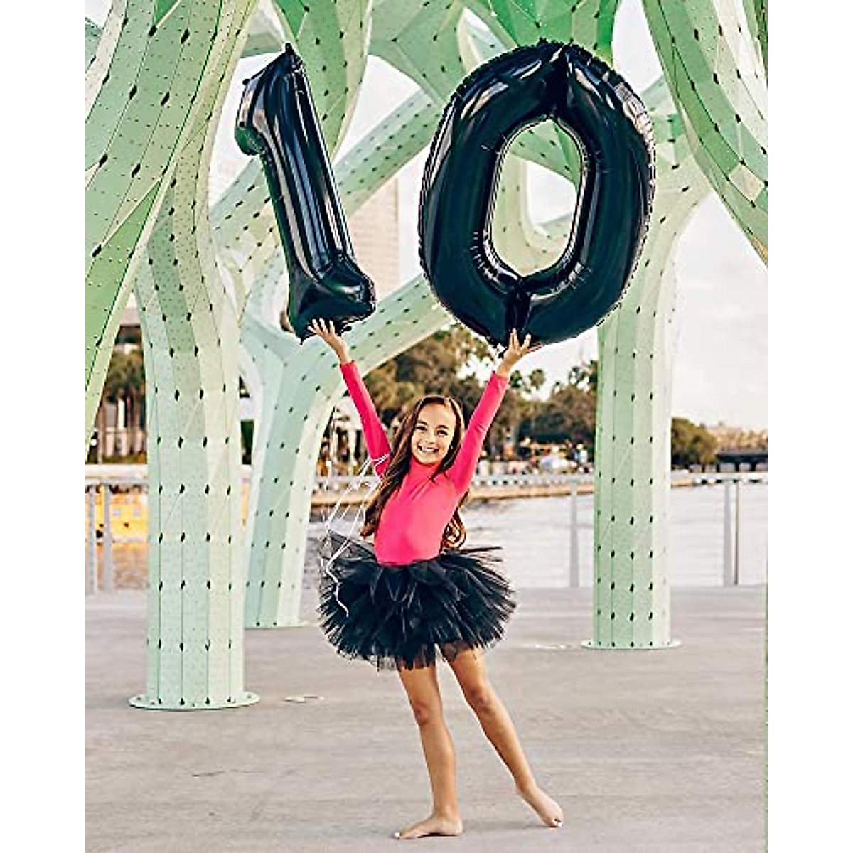 40 Inch Large Black Number 2 Balloon Decorations Helium 2 Balloons for Birthday Celebration Decorations Wedding Anniversary Baby Shower Supplies Engagement Photo Shoot
