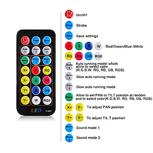 U`King Moving Head Light RGBW Stage Lighting DJ Lights 7 x 10W LED Beam Spotlight 9/14 CH Wash Light with DMX and Sound Activated for Church Wedding Bar Christmas and Halloween (Set of 2)