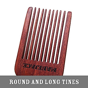 MANEJACK Beard Pick for Men- Wooden Comb Afro Hair Lift Combs