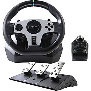 PXN V9 Game Racing Wheels,270°/900°PC Steering Whee With Pedals and Shifter,Support Vibration and Headset Function,for PC Xbox One, Xbox Series S/X,PS4, PS3,Switch