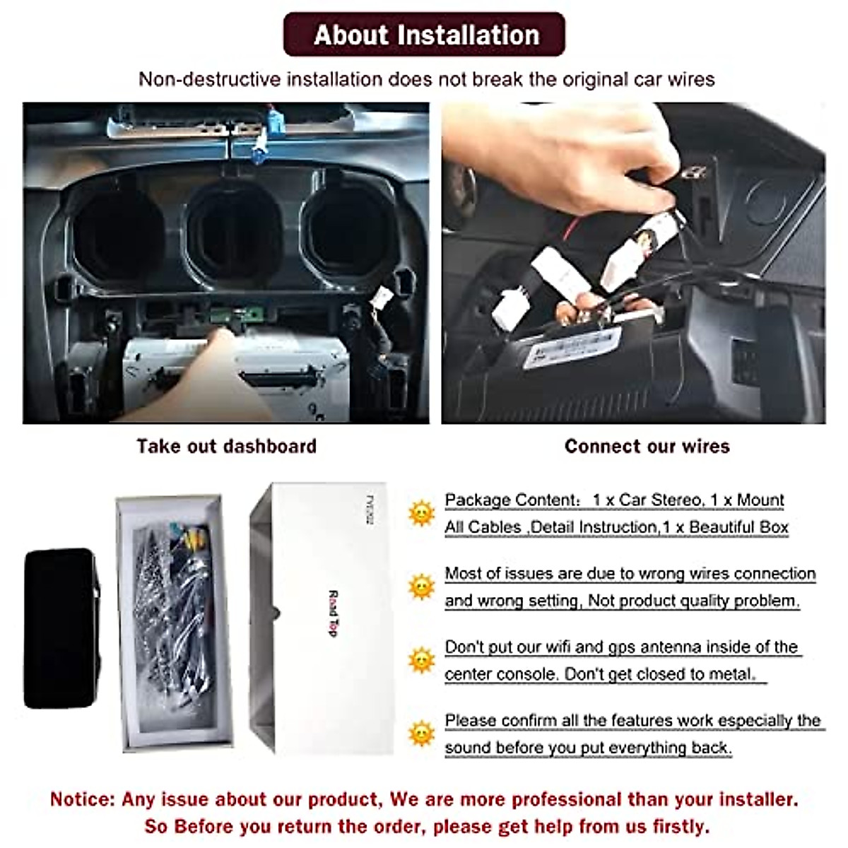 Road Top Android 12 Car Stereo 10.25" Car Touch Screen for Mercedes Benz C GLC Class W205 2015-2018 Year Car with NTG5.0, 8GB+128GB Support Wireless Carplay, Global Weather,OTA Upgrade,Voice Control