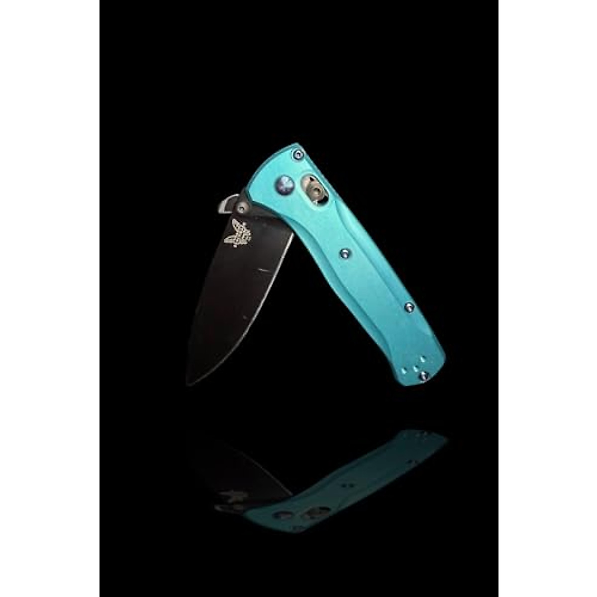 Turquoise Teal, Smooth, Billet Aluminum, Full Size Bugout, Gift for dad, Everyday Carry Knife Scales