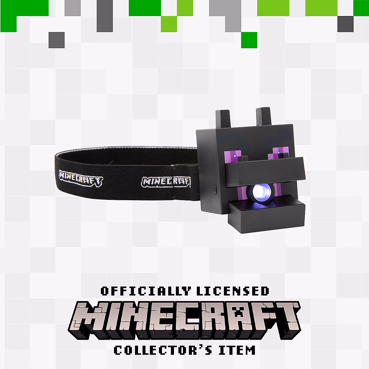 Paladone Minecraft Ender Dragon Head Light with Sounds, Officially Licensed Minecraft Headlamp & Flashlight Merchandise, Toys and Gifts for Minecraft Fans