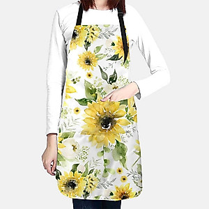SHUANGFEI Personalized Aprons,Custom Waterproof Apron With Pockets for Men Women,Customized Adjustable Kitchen Chef Bib