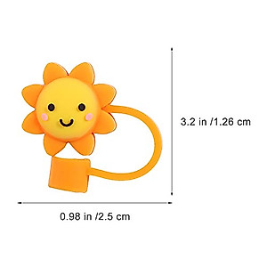 6pcs Straw Covers Cap, Silicone Straw Tips Covers, Reusable Silicone Straw Covers For Reusable Straws, Anti Wrinkle Drinking Straw Dispensers