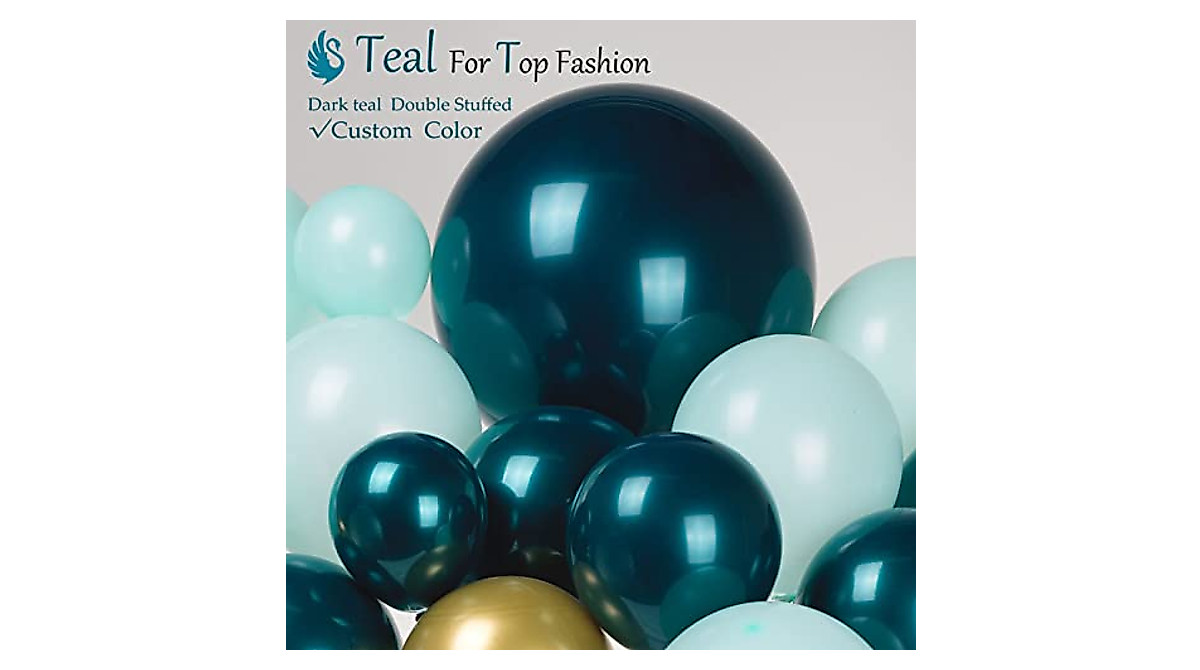 Teal Balloon Garland Kit - 133PCS for Weddings & Parties