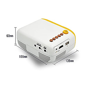 KXDFDC Native 1080p Projector, Full LED Home Theater Movie Projector Compatible TV Stick