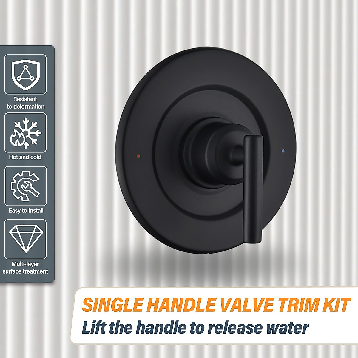 Replacement for Moen T2901BL Gibson Posi-Temp Shower Valve Trim Kit, Matte Black Shower Trim Kit