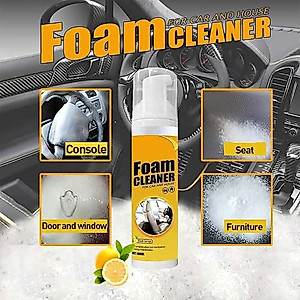 LJXWRF Amplesunshine Foam Cleaner, Multifunctional Car Foam Cleaner Spray, Powerful Stain Removal Kit 100ml, Foam Cleaner for Car and House Lemon Flavor (100ML-3PCS)