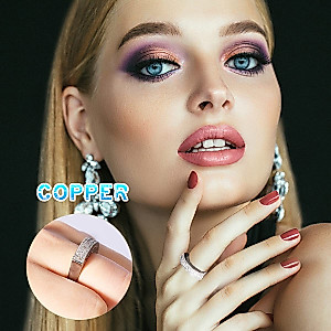 Mozume Cubic Zirconia Engagement Ring Eternity CZ Wedding Anniversary Band For Women Size 7