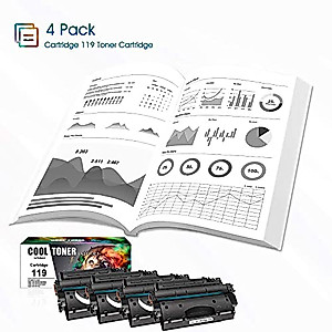 Cool Toner Compatible Toner Cartridge Replacement for Canon 119 119II Toner for Canon ImageClass MF6160dw MF414dw MF5950dw MF5880dn MF5850dn MF416dw LBP253dw LBP6300dn MF5960dn Printer (Black, 4-Pack)