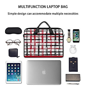 Retro Square Laptop Computer Bag Waterproof Shoulder Messenger Bag 13-15 inch Durable Laptop Tote Bag with Shoulder Strap Handle Lightweight Crossbody Briefcase