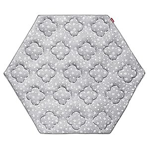 Hexagon Playpen Mat Fit for Evenflo Versatile Play Space, One-Piece Baby Extra Large Play Mat Thick Baby Crawling Mat for Babies, Toddlers, Six Pannel Playpen, 33 Inch Each Side