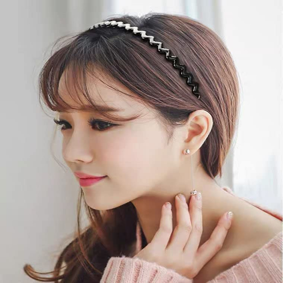 HipGirl Mens Headbands/Womens Headbands, Black Hair Band Men Accessories,Plastic Headband Face Wash Headband, Hair Bands Men and Hair Bands for Women's Hair-3ct Comb Headband Black Headband for Men