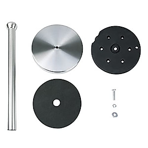 Qflushor Paper Towel Holder Countertop, Weighted Paper Towel Holder Stand for Kitchen Bathroom, Stainless Steel Paper Towel Stand, Brushed