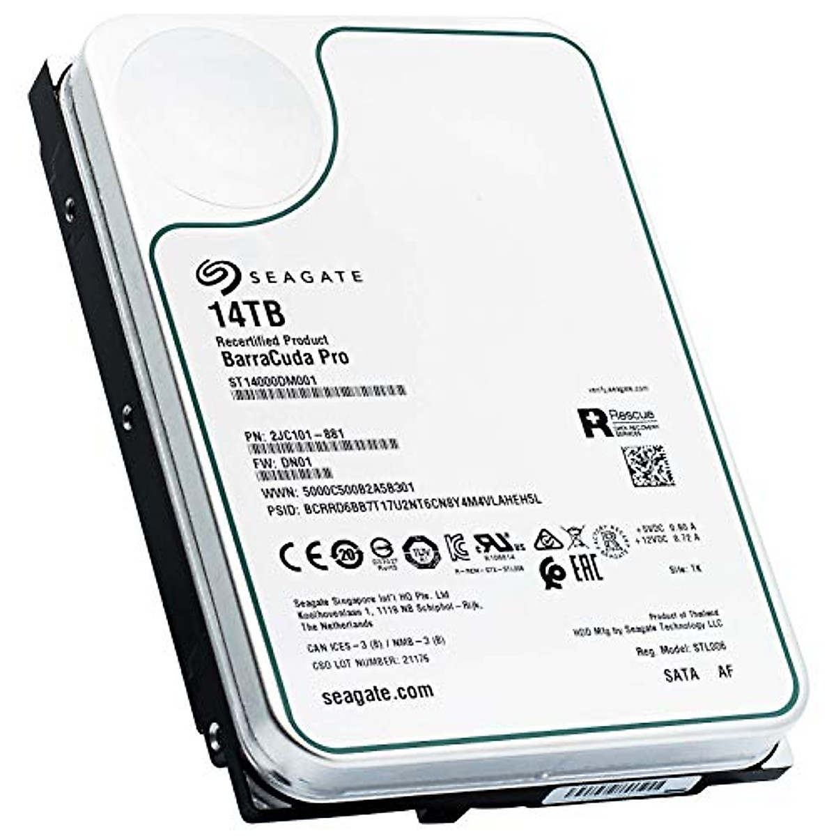 Seagate Barracuda Pro 14TB Internal Hard Drive Performance HDD – 3.5 Inch SATA 6 Gb/s 7200 RPM 256MB Cache for Computer Desktop PC (ST14000DM001) (Renewed)