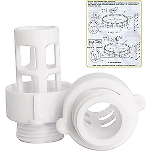Fuoequl Garden Hose Drain Plug Connector/Adapter Kit for Intex Part Number 10184 Adapter for Round Swimming Pool 2 Pack