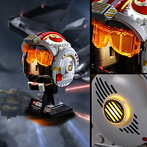 Vaodest LED Light for Lego 75327 Luke Skywalker Red 5 Helmet Set,Design and Configuration Compatible with Model 75327 (LED Light Only, Not Building Block Kit)