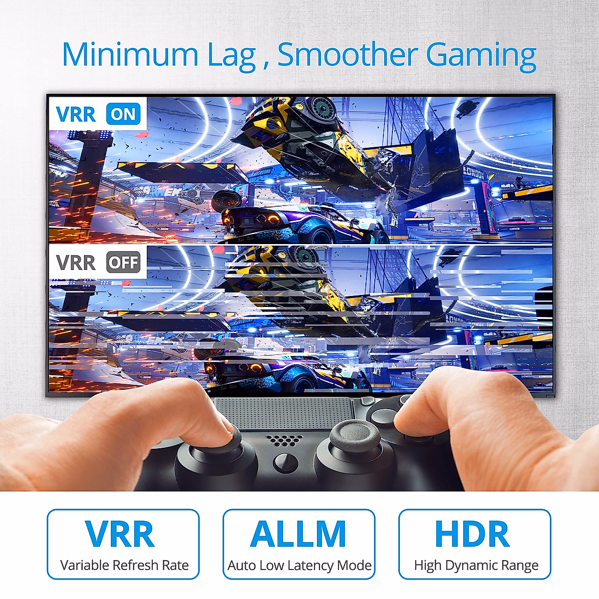 gofanco Prophecy Intelligent 4K 120Hz 1x2 HDMI Splitter – 4K @120Hz, 40Gbps, VRR, ALLM, CEC, Downscale/Upscale, Audio Extraction, EDID Management, Firmware Upgradable, TAA Compliant (PRO-HD21Split2P)