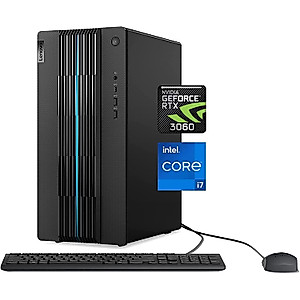 Lenovo 2023 IdeaCentre 5i Gaming Desktop PC, GeForce RTX 3060, Intel 12-Core i7-12700 12th Gen, 32GB RAM 3200MHz, 1TB PCIe SSD + 1TB HDD, 2 Year Warranty, Keyboard & Mouse, Ethernet, WiFi 6