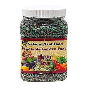 Nelson All Vegetable Garden Plant Food Granular Fertilizer Multi Purpose High Calcium Phosphorus Micronutrients In Ground Gardens Containers Greenhouses NutriStar 12-14-11 (2 LB)