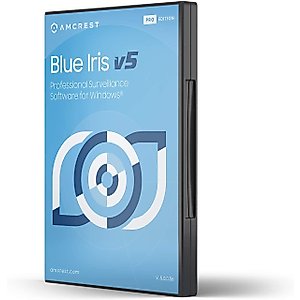 Amcrest Blue Iris Professional Version 5 - Supports Many IP Camera Brands Including Amcrest, Zone Motion Detection, H.265 Compression Recording, E-Mail and SMS Text Messaging Alerts!(BLUEIRISCD-V5)