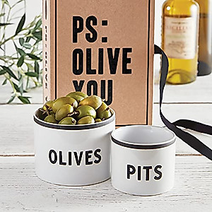 Santa Barbara Design Studio Gift Set Kitchen Essentials TableSugar Kraft Cardboard Book Gift Box, 2-Pieces, P.S. Olive You Set