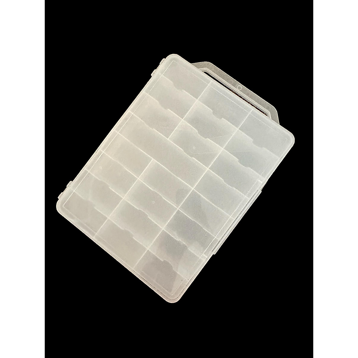 Double Sided Storage Case for 46 Hot Wheels, Matchbox Cars, Small Action Figures, Crafts; Portable Transparent Storage Case with 46 Compartments, Case Only (Transparent)