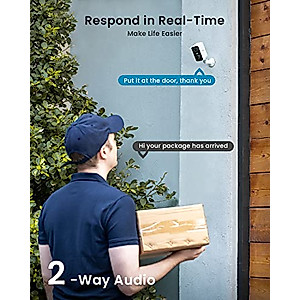 ieGeek Security Cameras Wireless Outdoor, 2K 3MP Battery Powered WiFi Security Camera with Spotlight & Siren Alarm, 2-Way Audio, Color Night Vision, AI Detection for Home Security, Works with Alexa