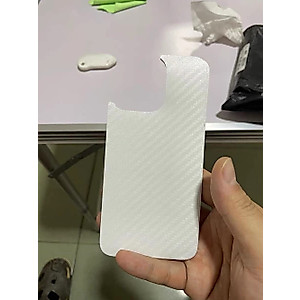 For iPhone 14 Pro Max Back Screen Protector 3D Carbon Fiber Ultra Thin Protective Film-2 packs-Transparent